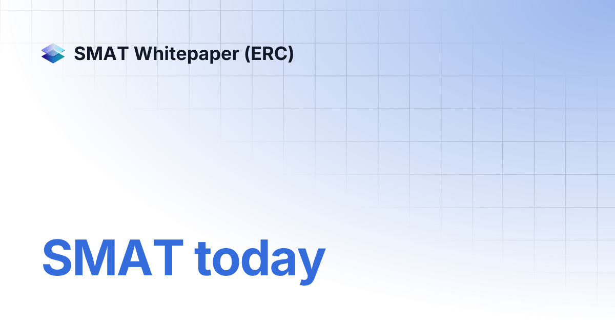 SMAT today | SMAT Whitepaper (ERC)