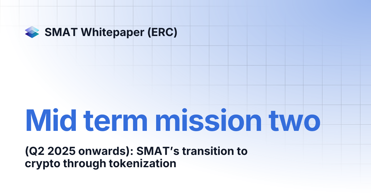 Mid term mission two | SMAT Whitepaper (ERC)